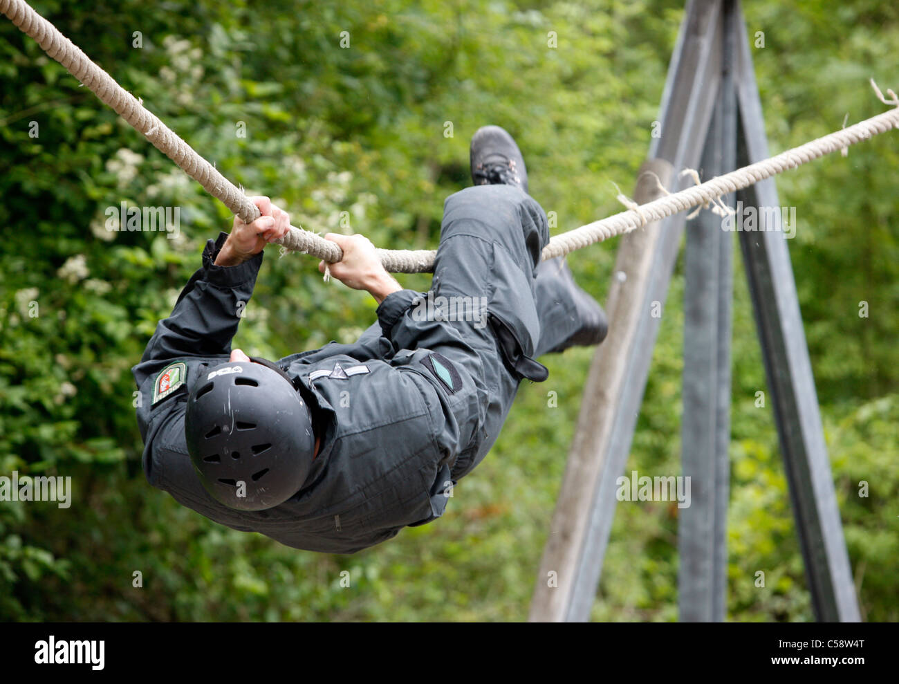 Training area of German police SWAT teams. Hostage rescue units and ...