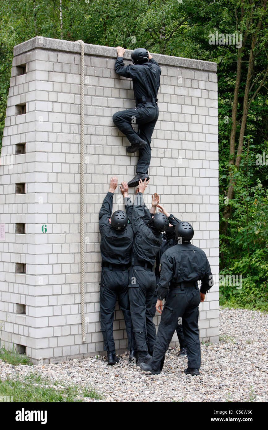 Training area of German police SWAT teams. Hostage rescue units and ...