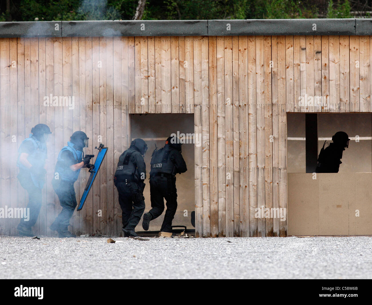 Training area of German police SWAT teams. Hostage rescue units and ...