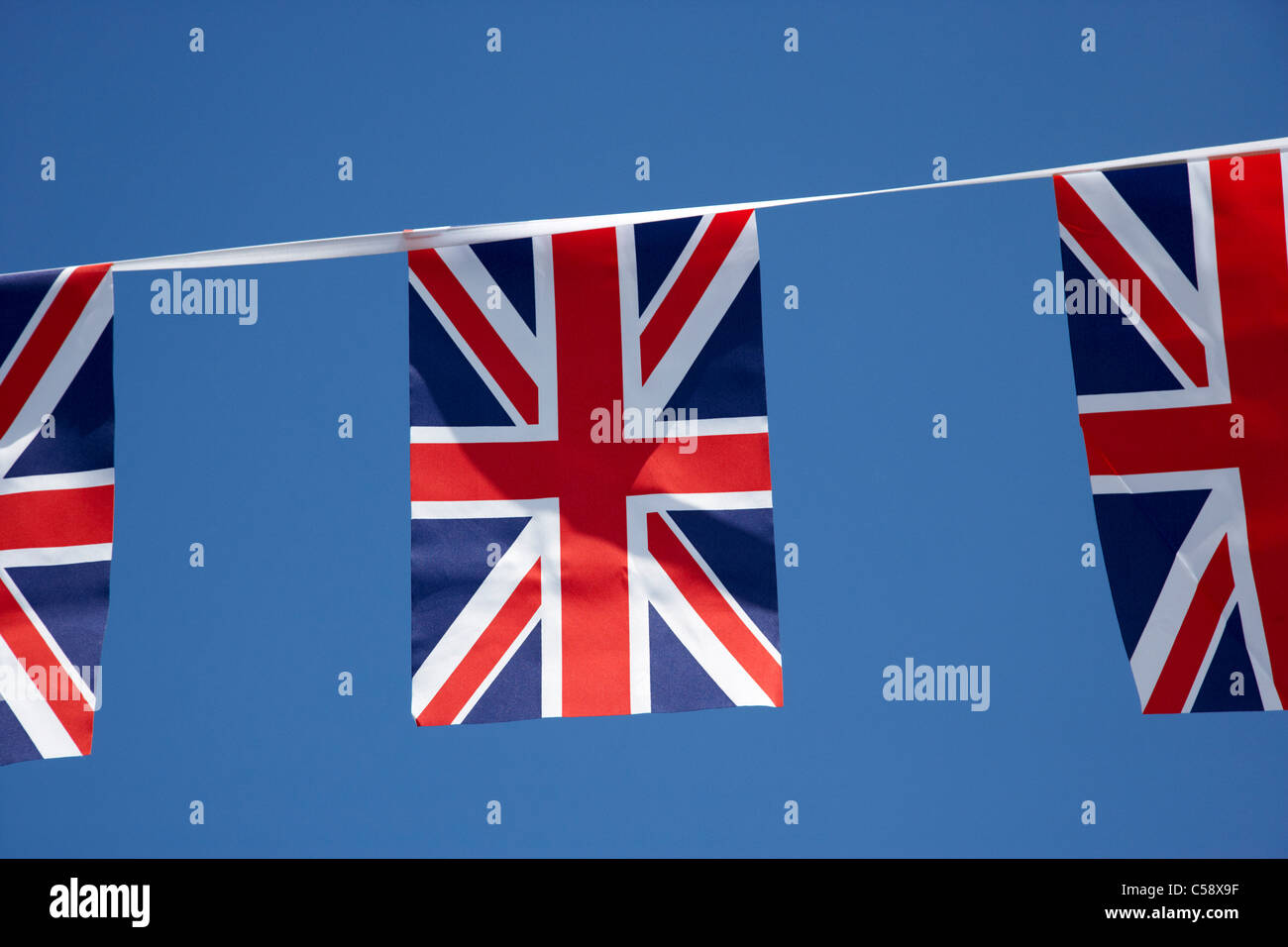 Union jack buntings hi-res stock photography and images - Alamy