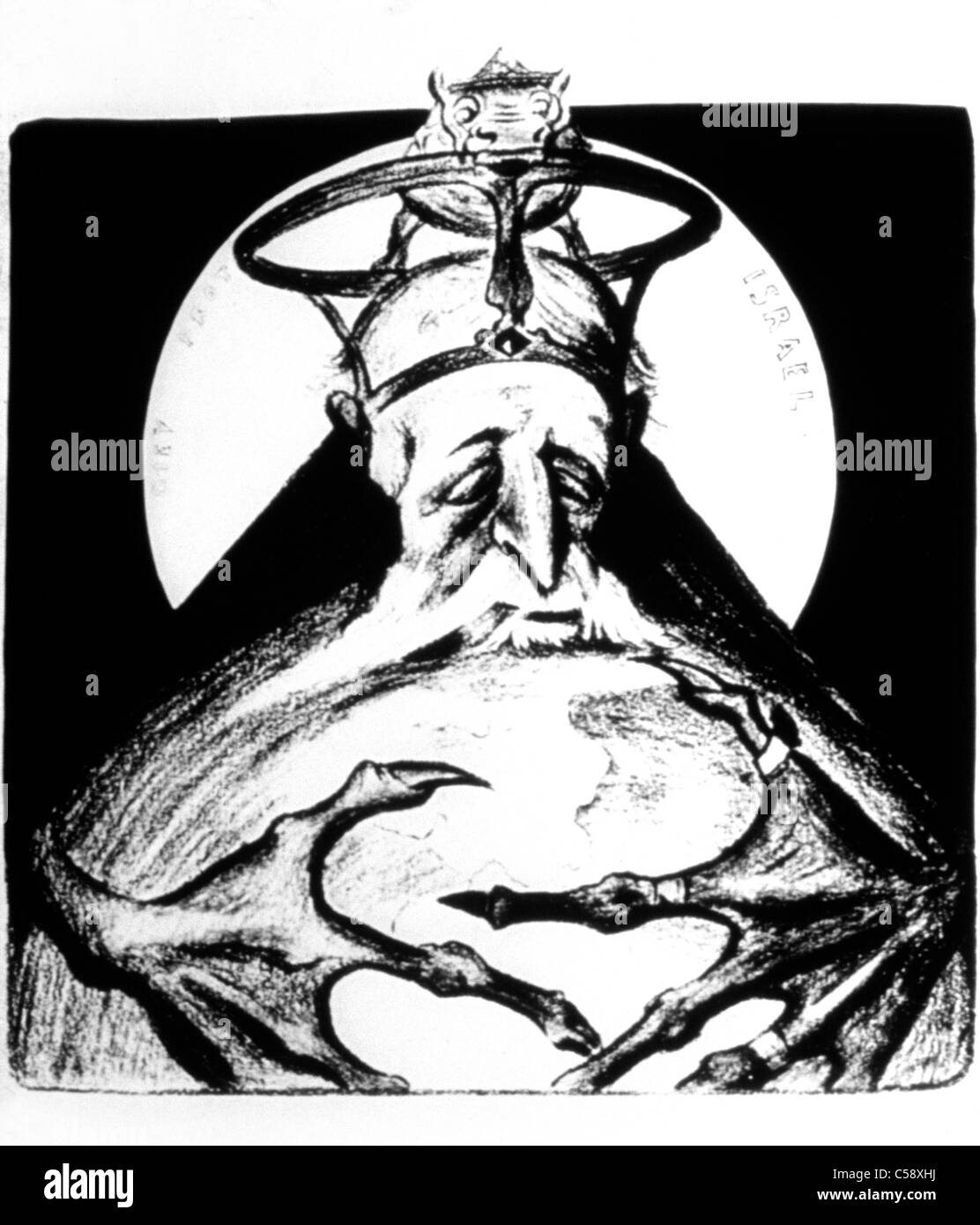 Illustration Of The Jewish Monster Ruling The World By Lander France ...