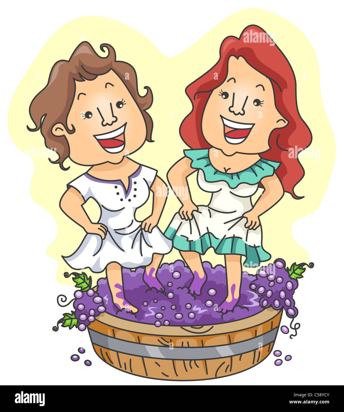 Trample grapes hi-res stock photography and images - Alamy