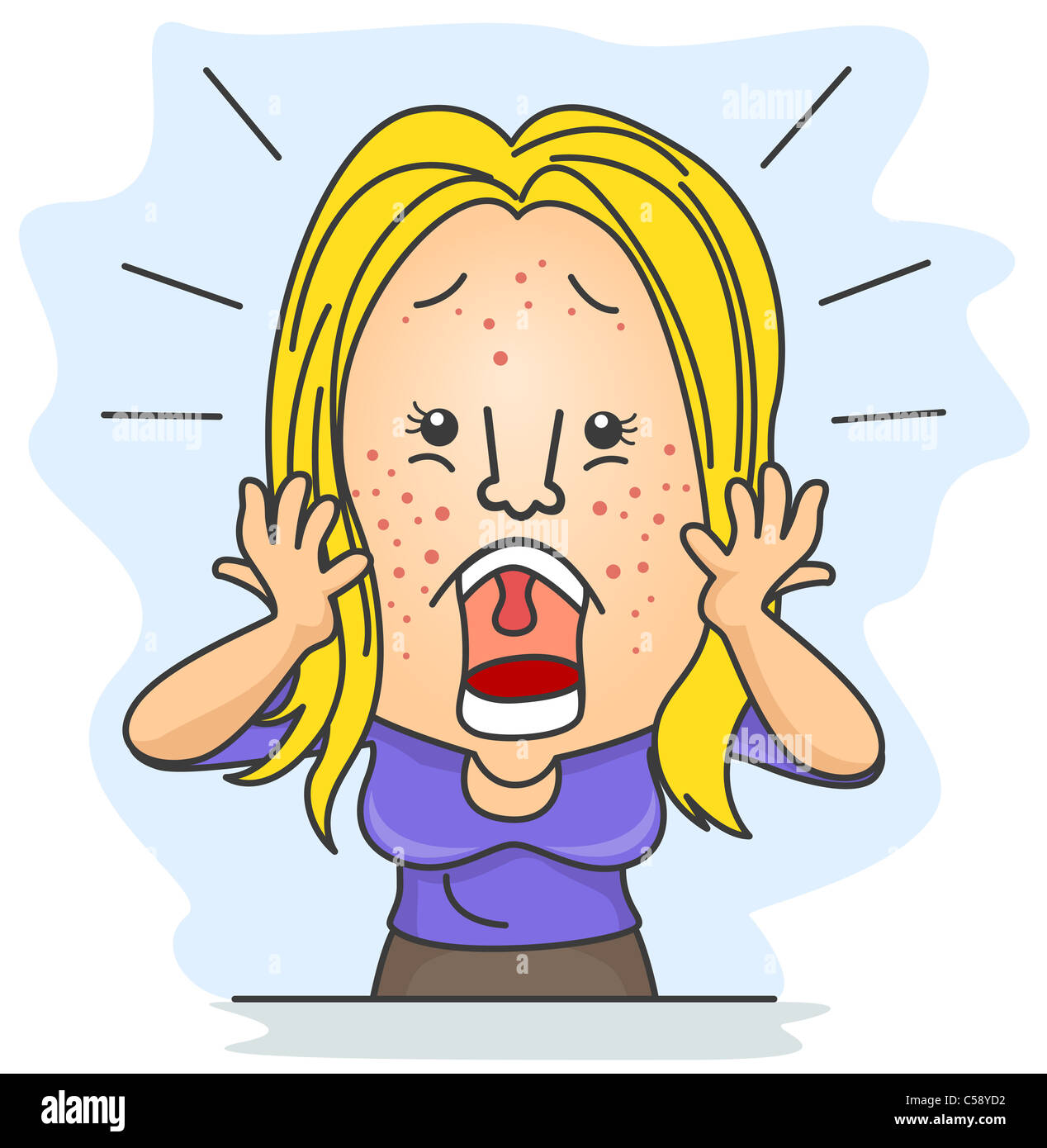 Woman face cartoon over hi-res stock photography and images - Alamy