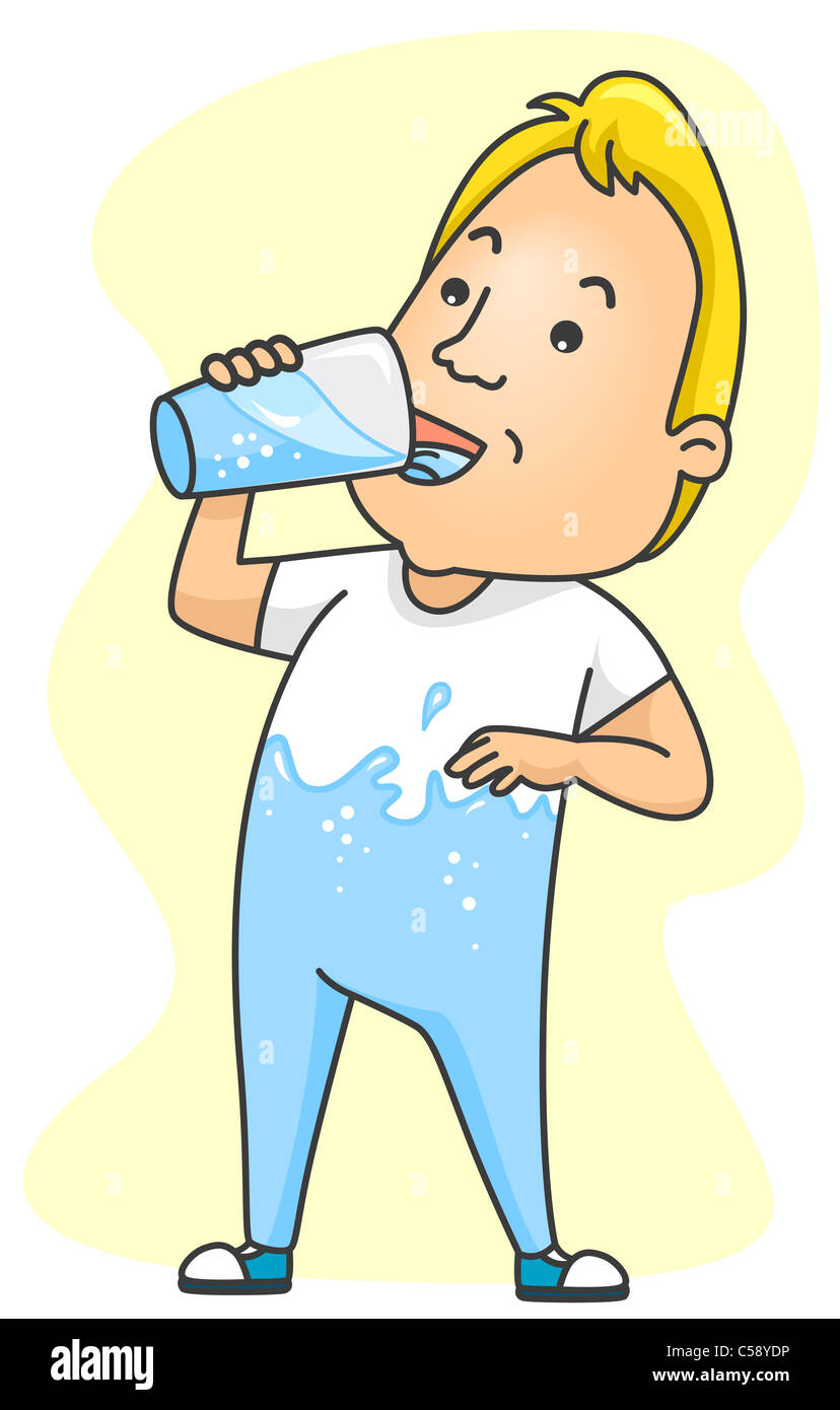 Drink water cartoon hi-res stock photography and images - Alamy