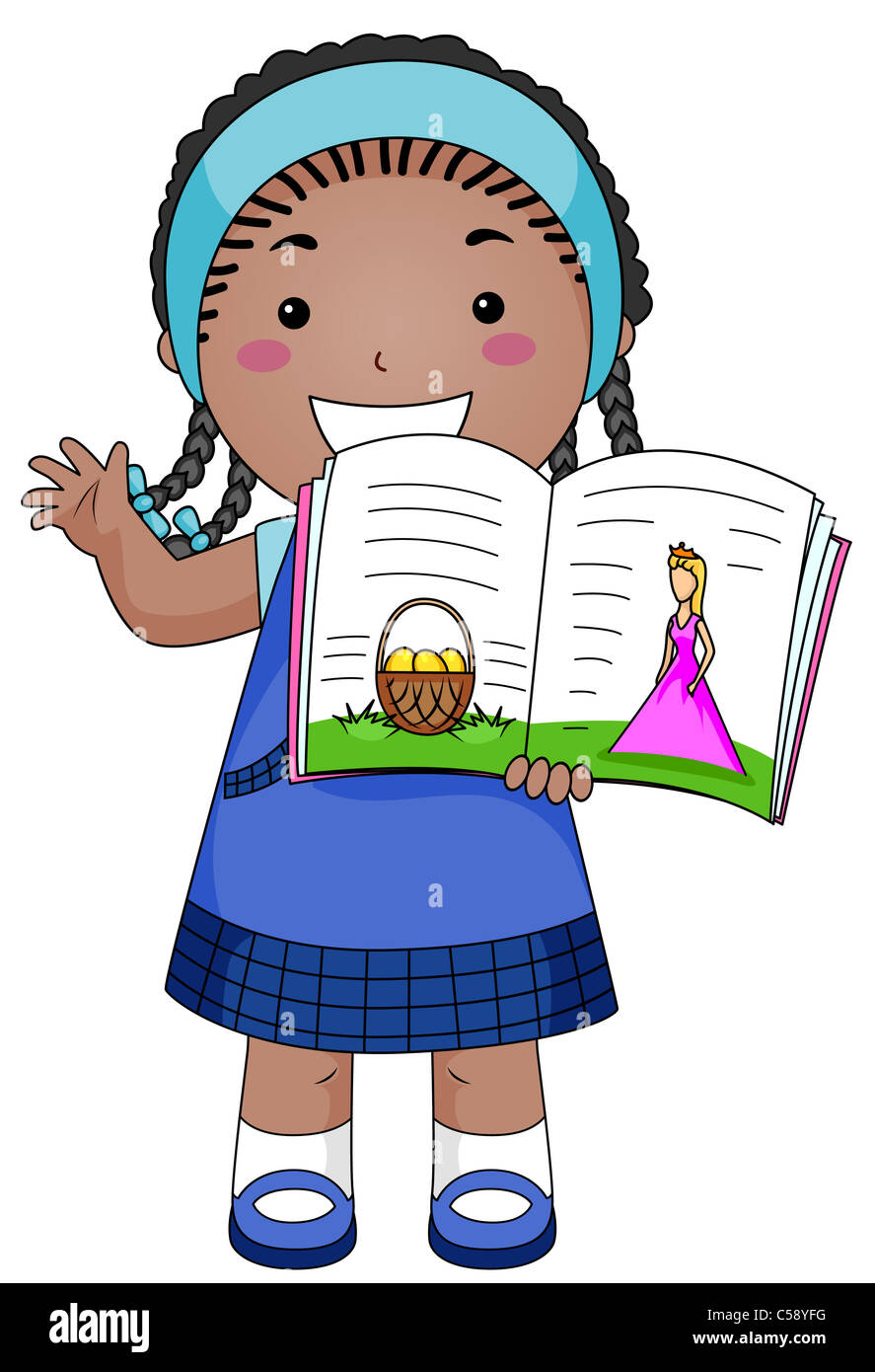 A Beaming Girl Telling a Story Stock Photo - Alamy