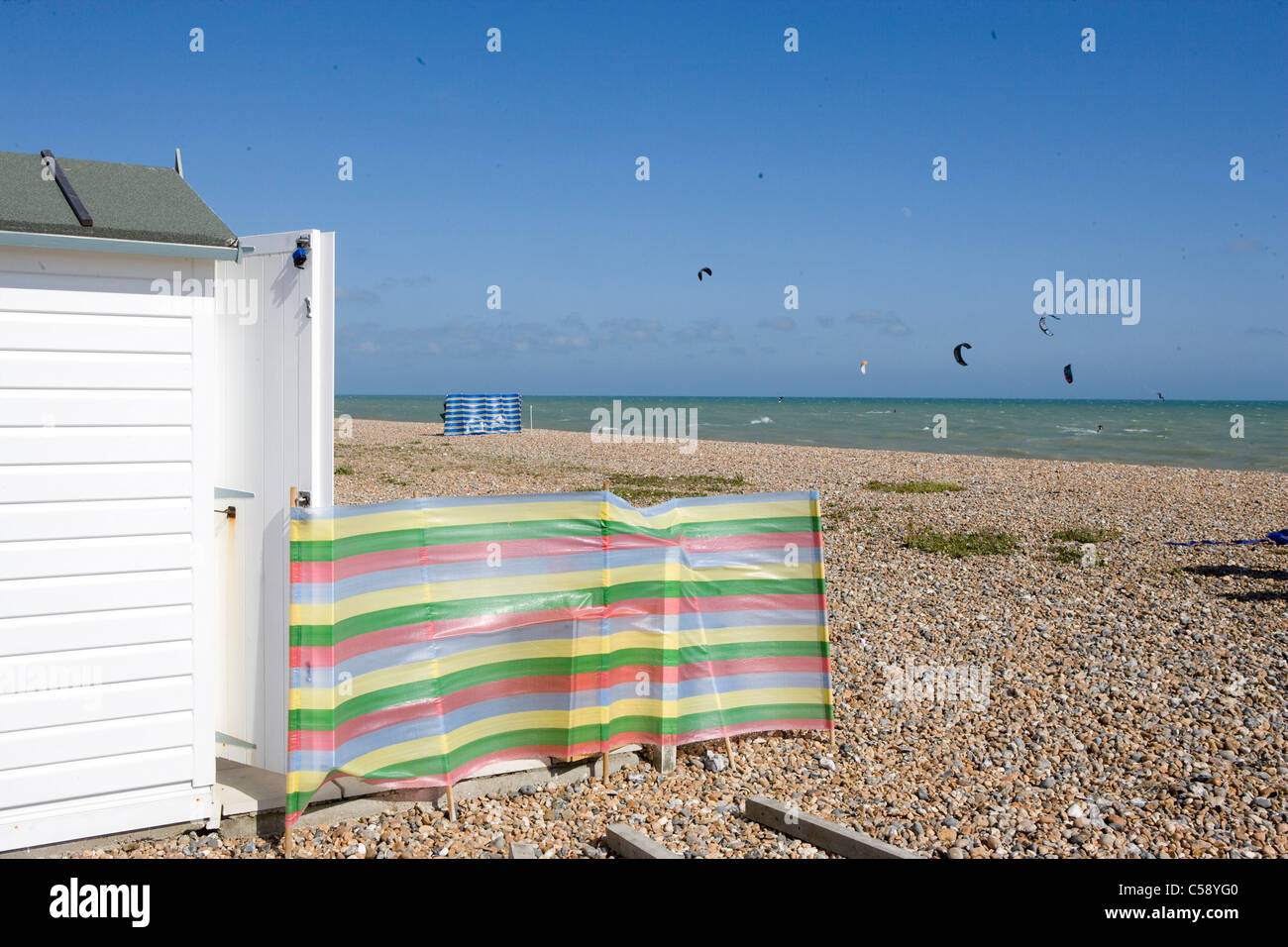 A Summer Evening on Littlehampton Beach West Sussex Stock Photo - Alamy