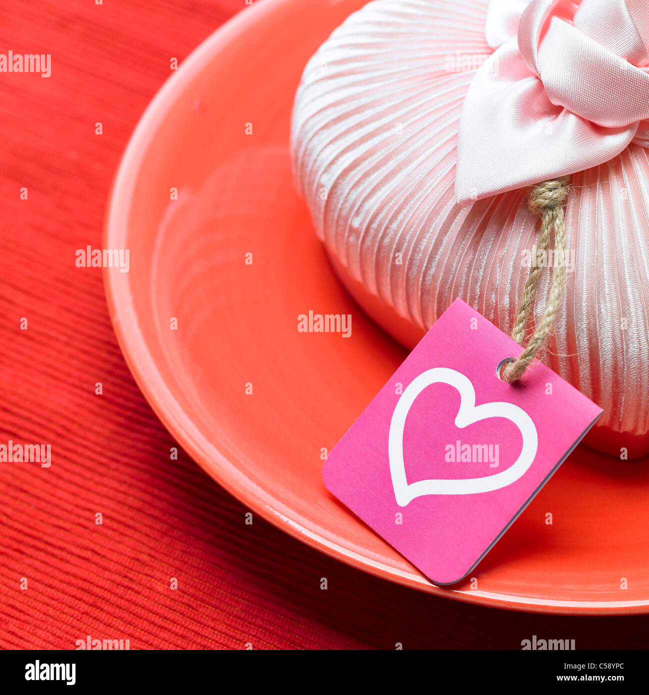 Close-up of Heart shape gift Stock Photo - Alamy