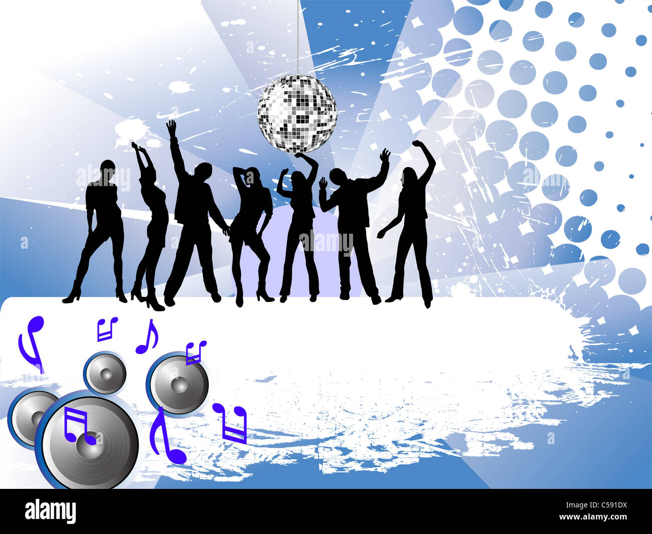 Illustration disco music poster ball hi-res stock photography and ...