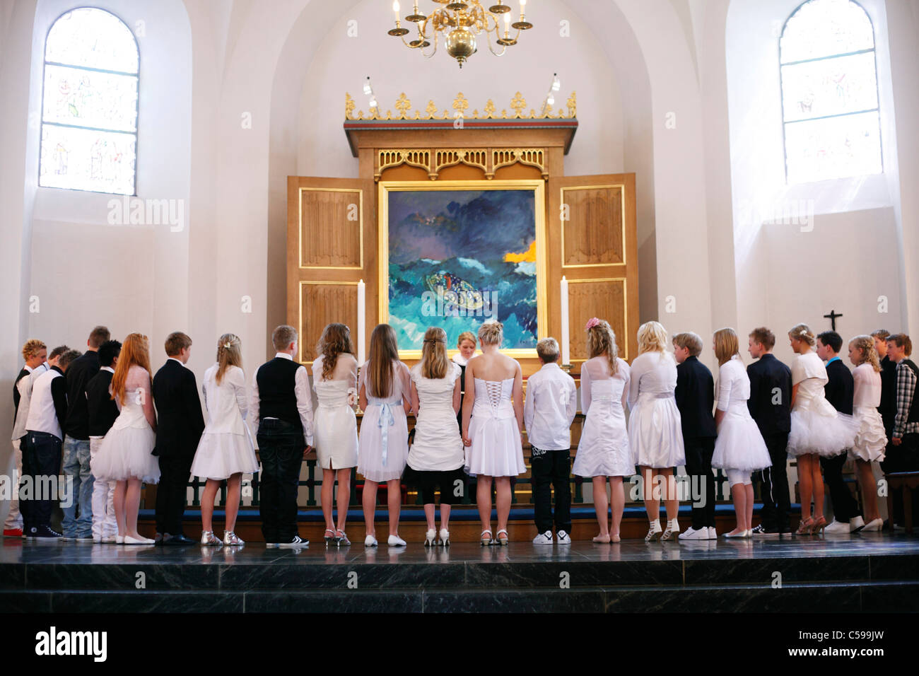 Confirmation in Protestant Christian Church Stock Photo - Alamy