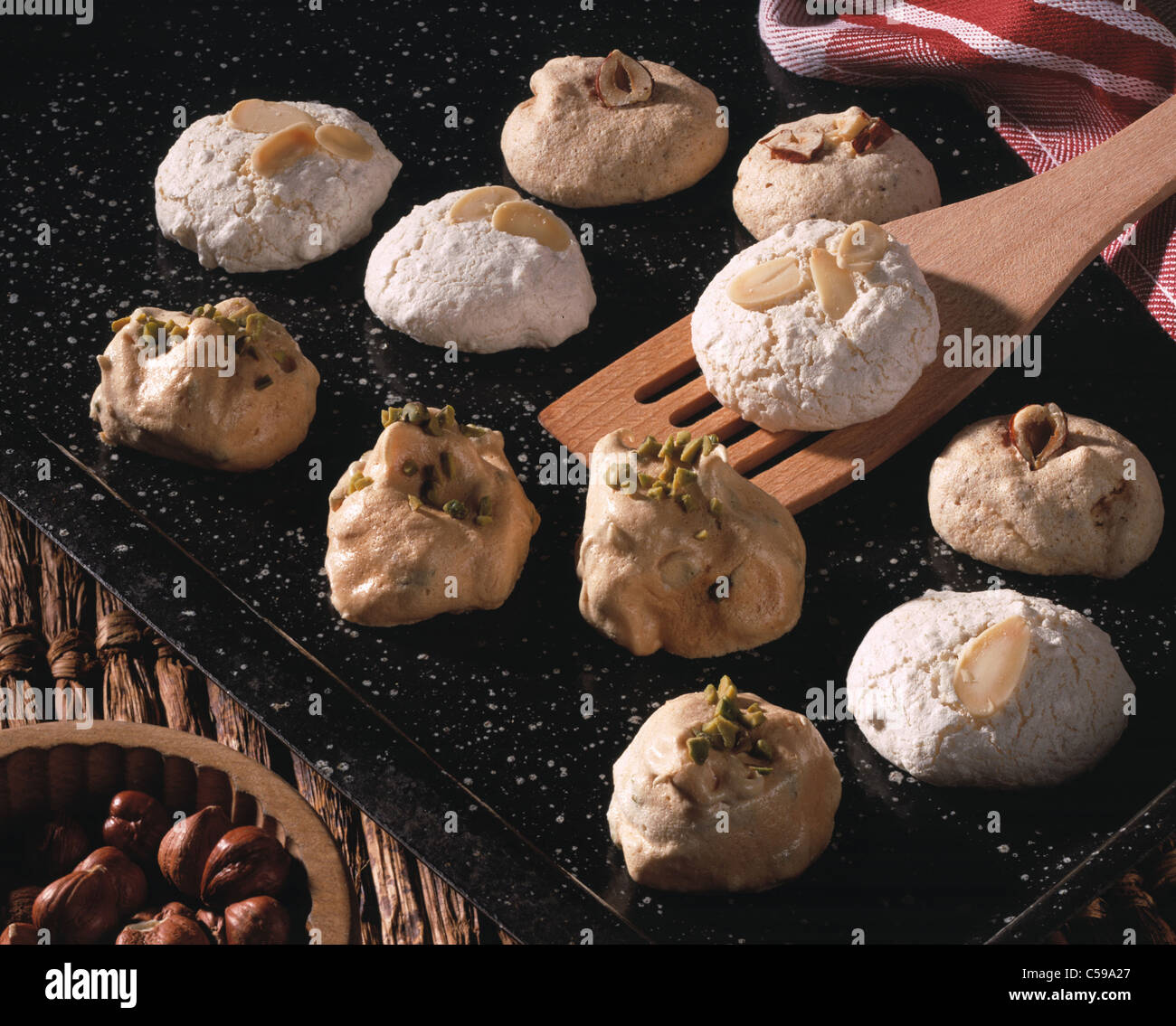 Three types of meringue Stock Photo - Alamy