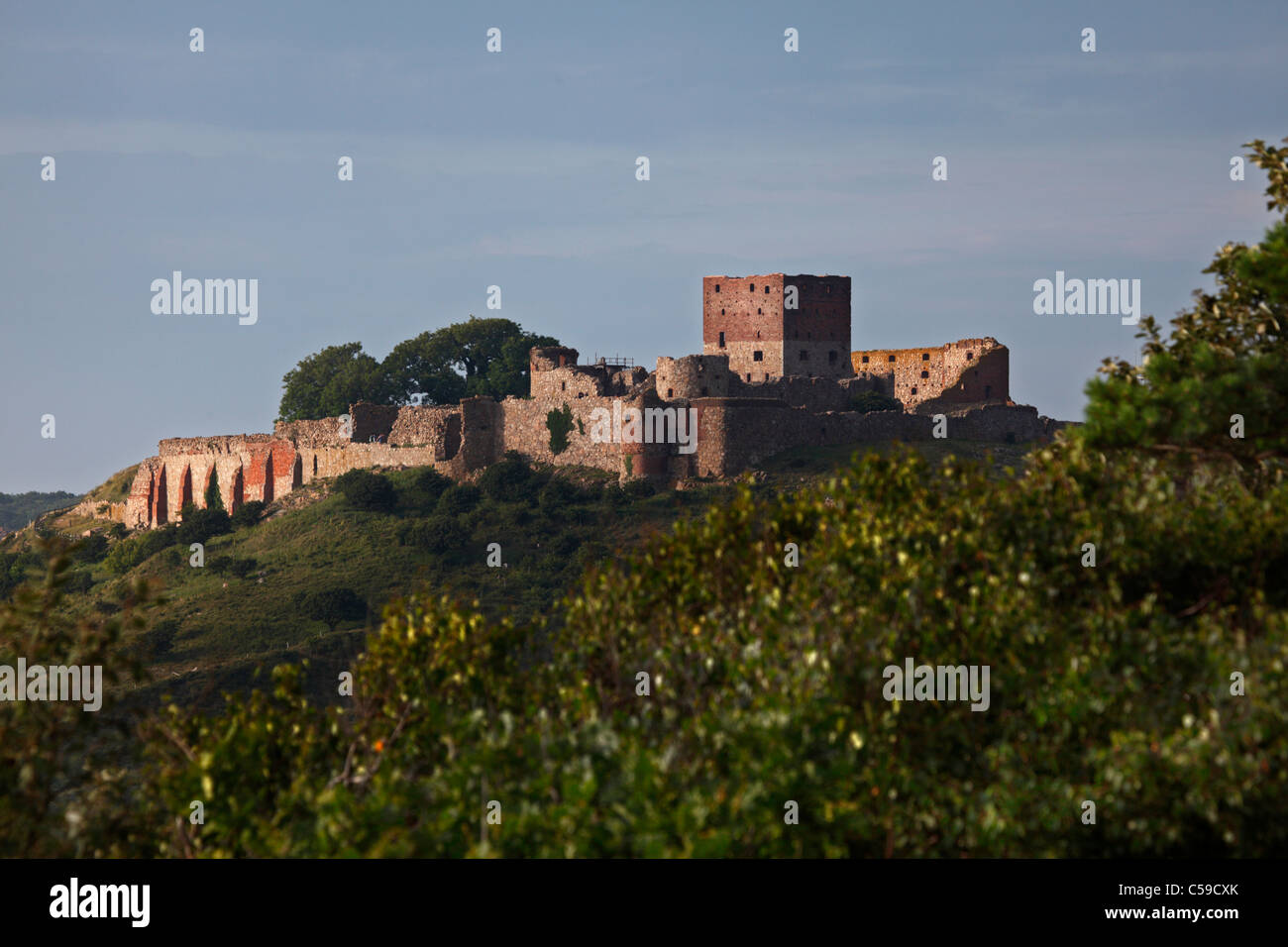 Hammershus castle ruins, Denmark Stock Photo - Alamy