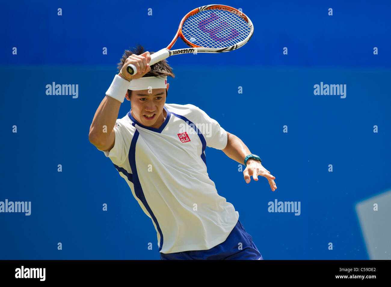 Kei Nishikori in action Stock Photo - Alamy