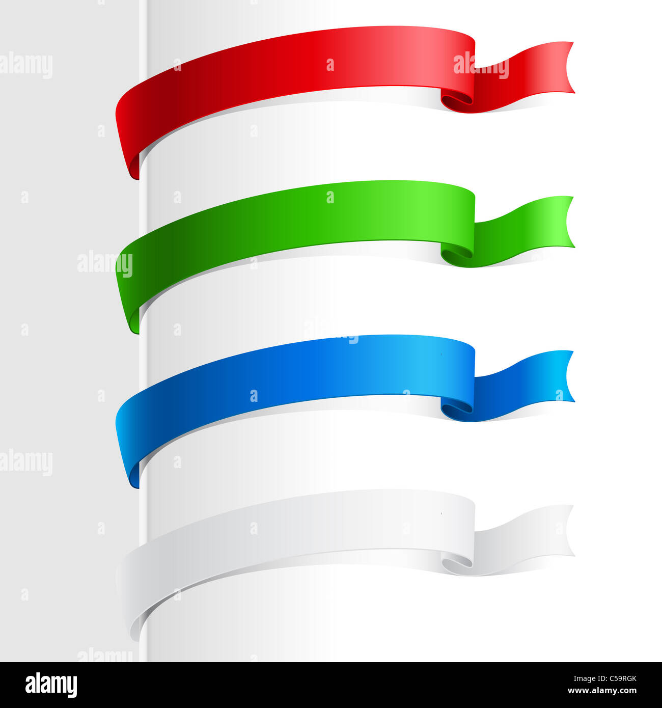 Colorful abstract ribbon. Illustration on white background Stock Photo ...