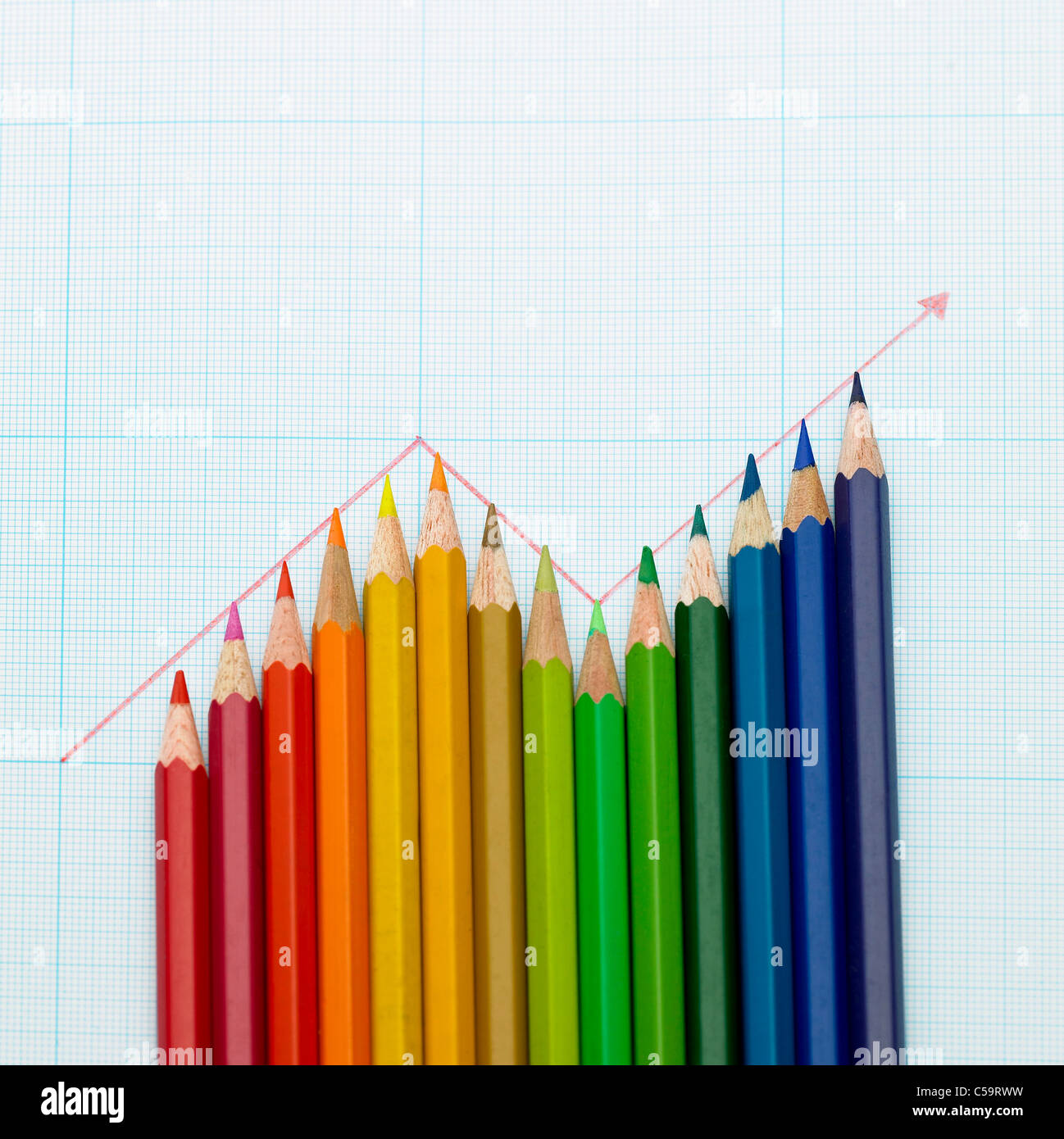 Colored pencil still life in hi-res stock photography and images - Alamy