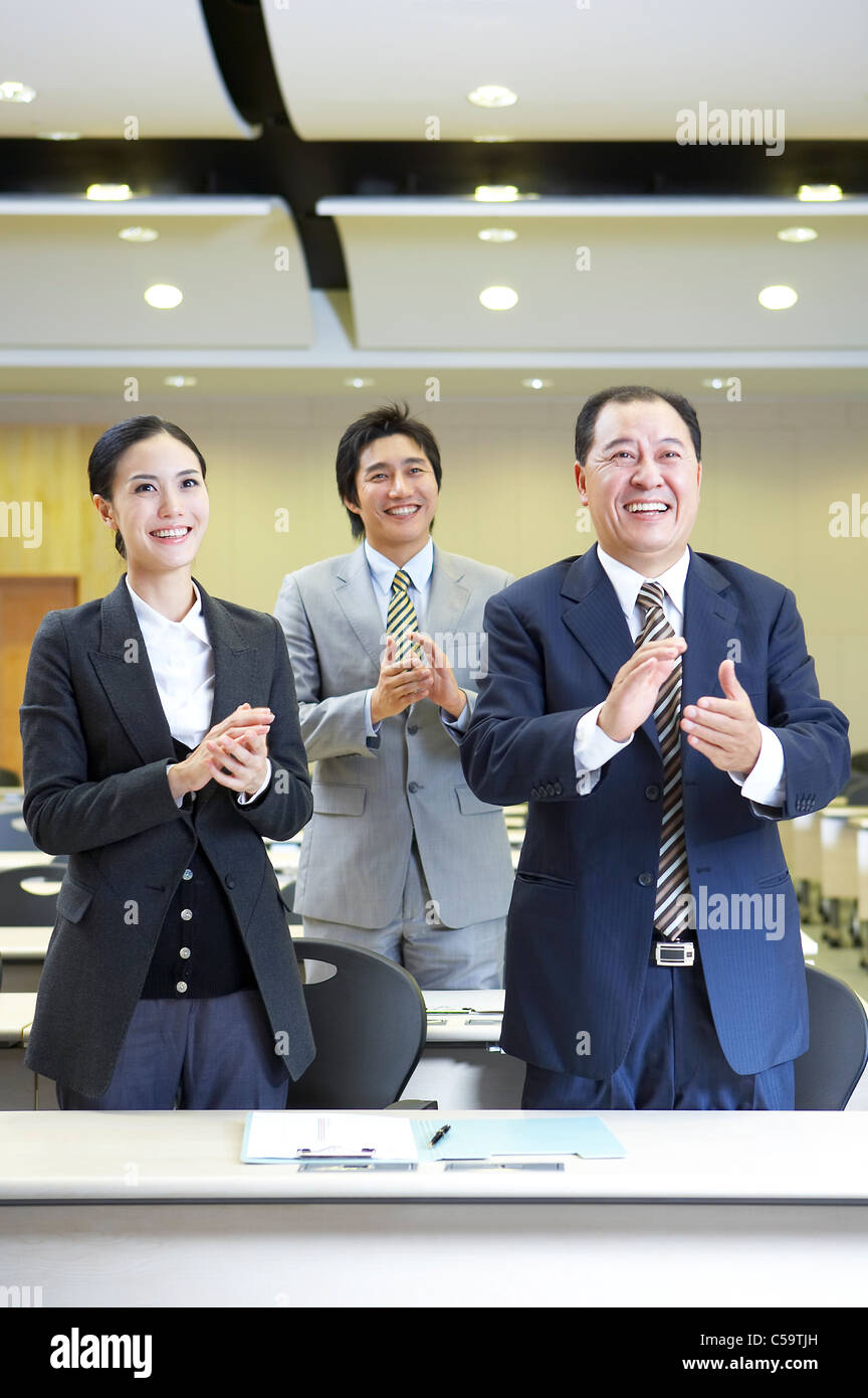 Adult man clapping in appreciation hi-res stock photography and images ...