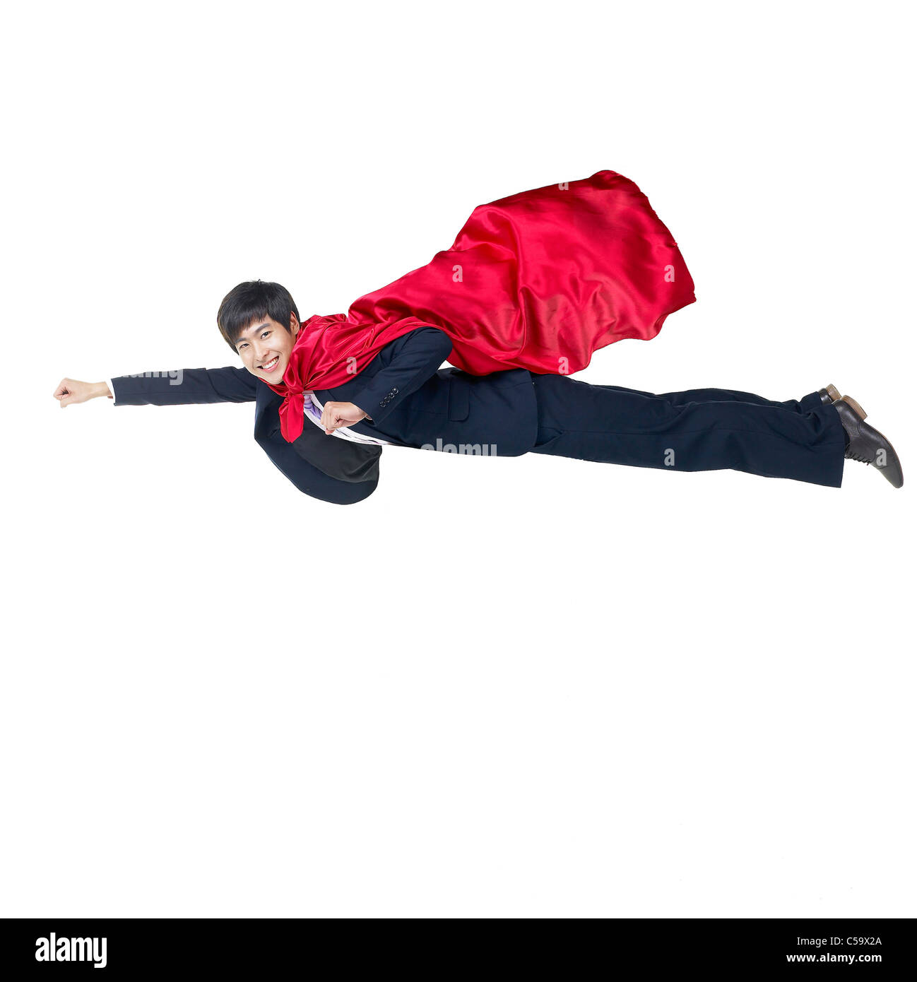 Portrait of businessman flying Stock Photo - Alamy