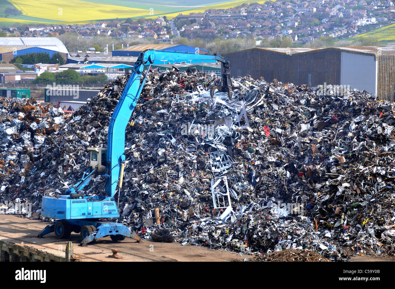 Waste collection centre Stock Photo - Alamy