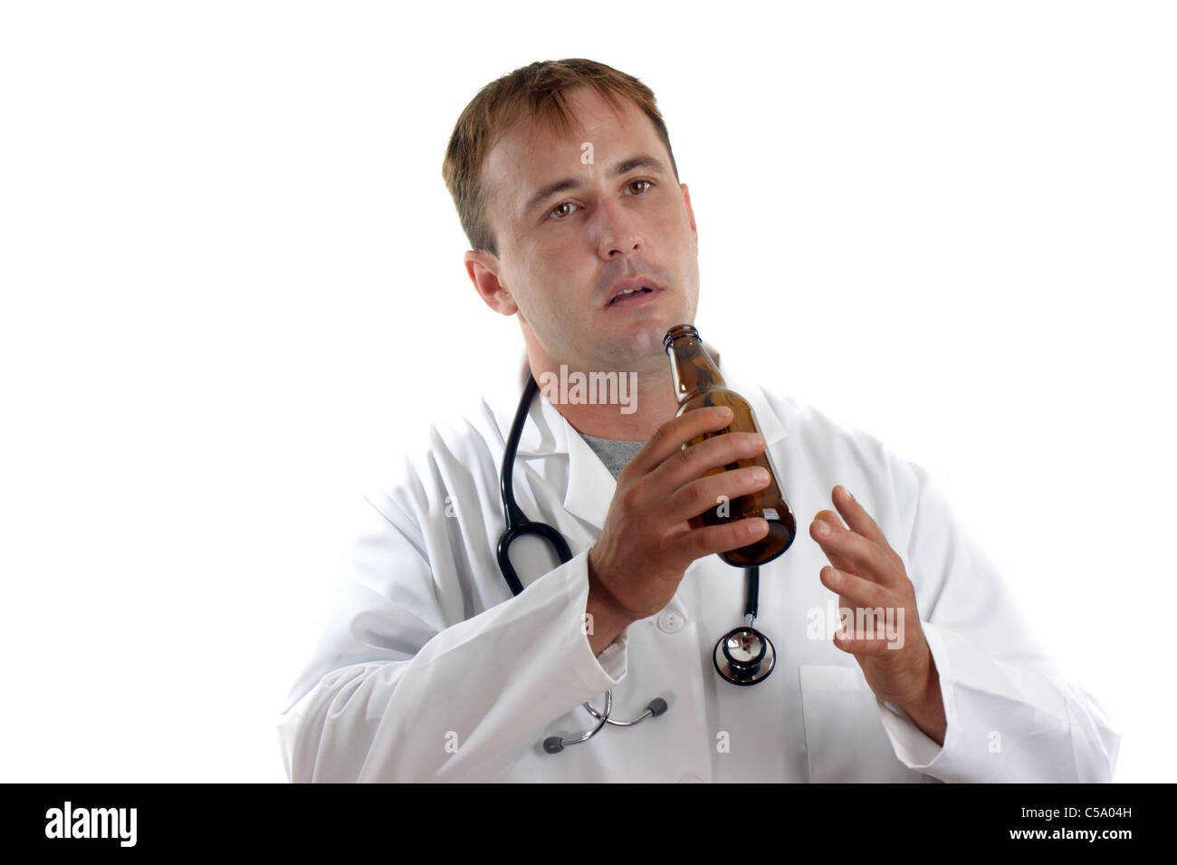 medical staff with a serious alcohol addiction problem Stock Photo - Alamy