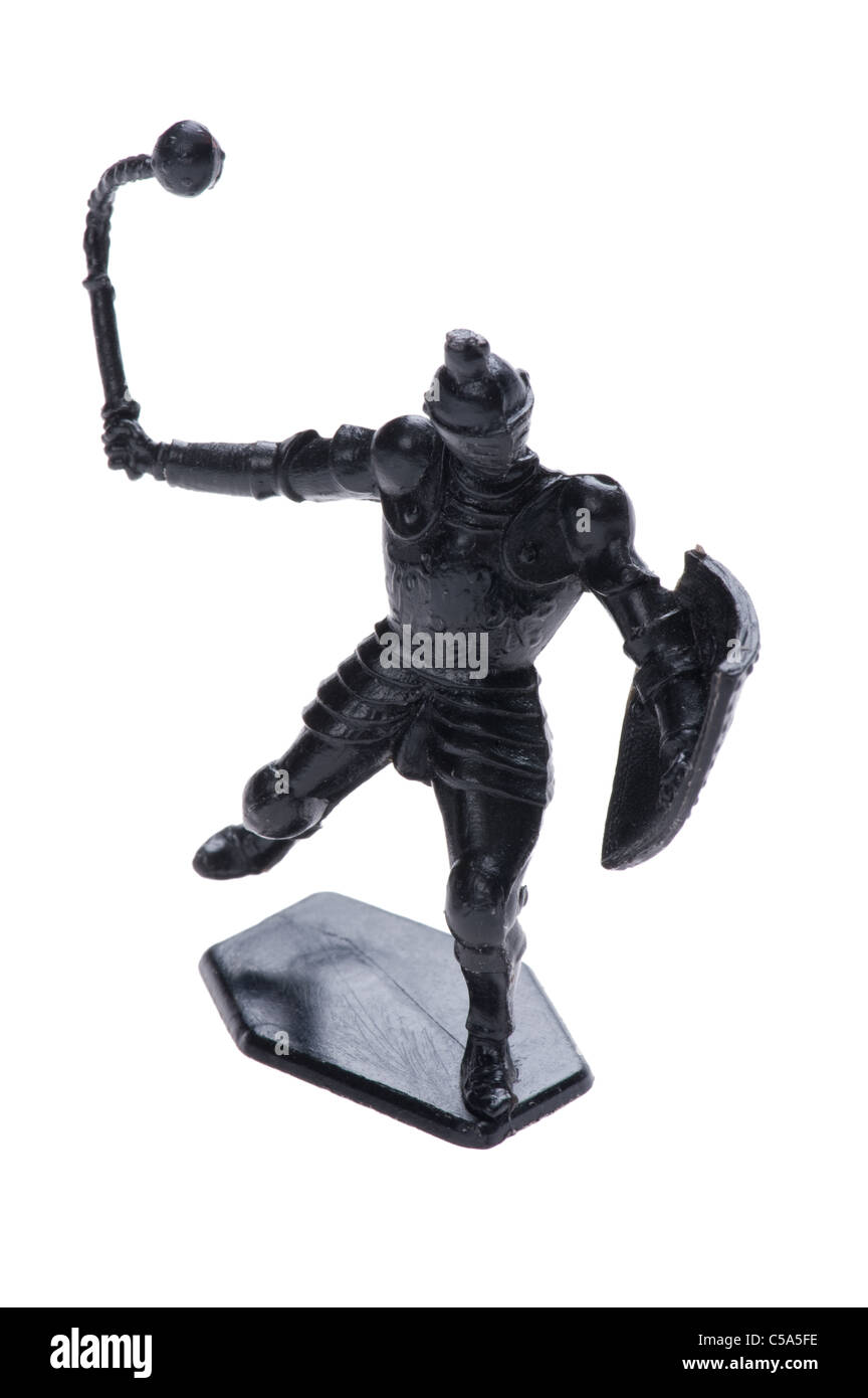 object on white - plastic toy knight Stock Photo - Alamy