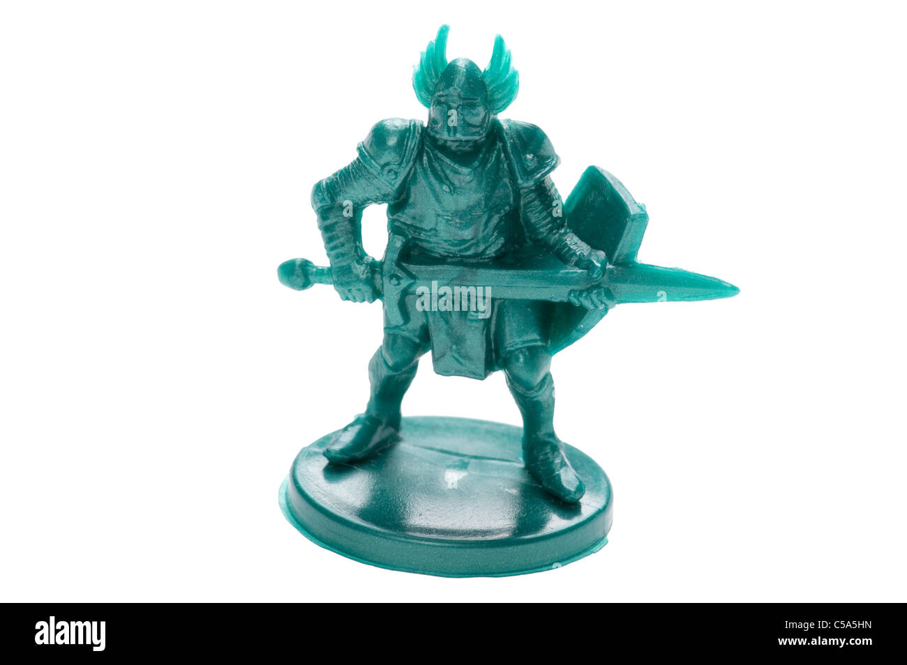 object on white - plastic toy knight Stock Photo - Alamy