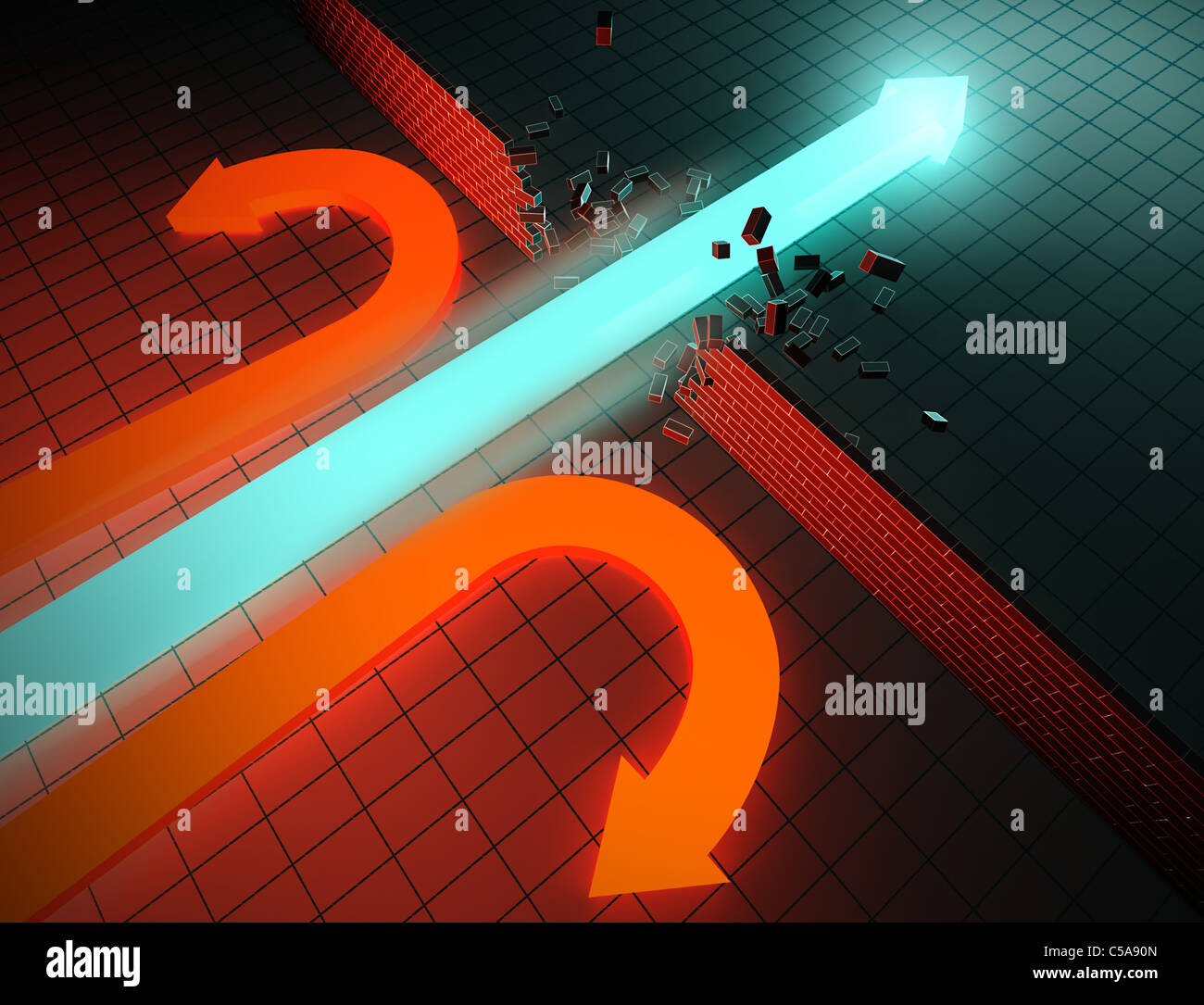 break through to success Stock Photo - Alamy