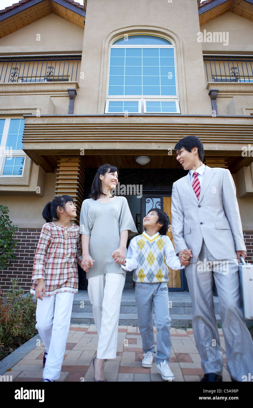 Parents walking with children hi-res stock photography and images - Alamy