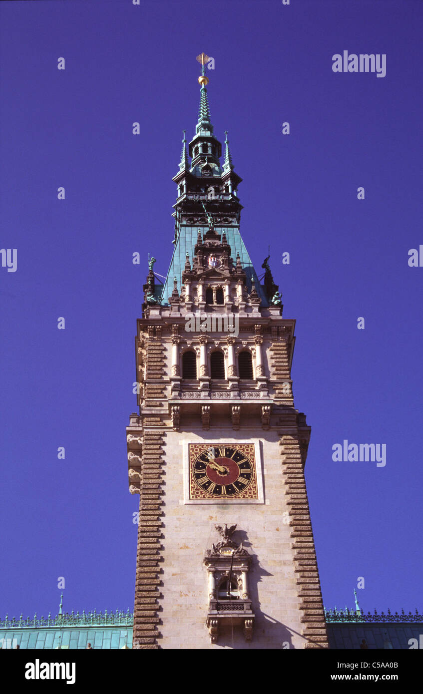 Hamburg clock tower hi-res stock photography and images - Alamy