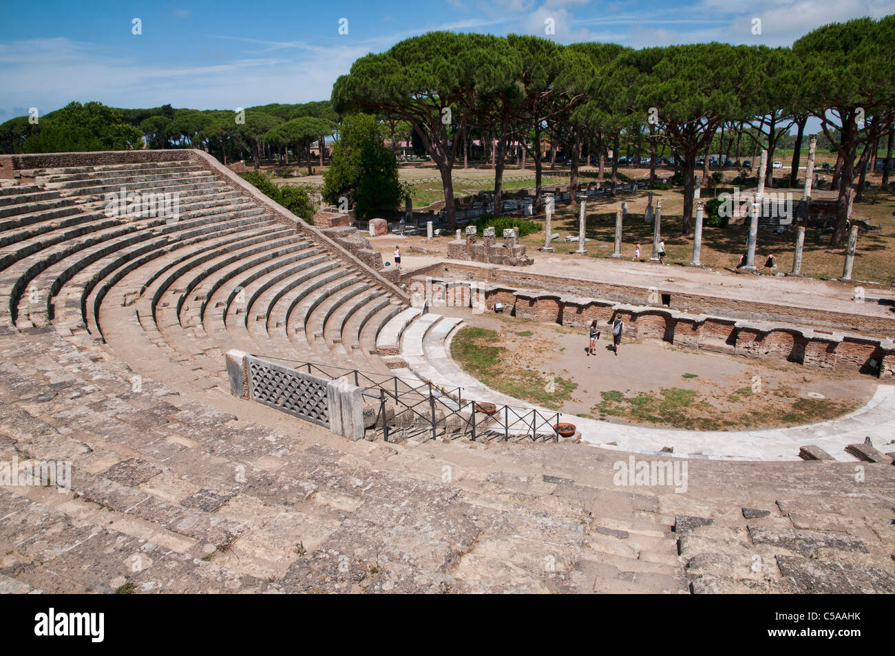 The ruins of the ancient roman port of Ostia, nearby Rome Stock Photo ...