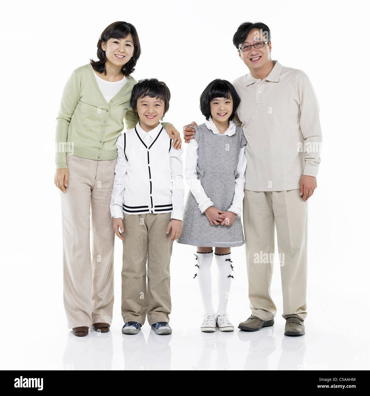 Portrait of parents with children Stock Photo - Alamy
