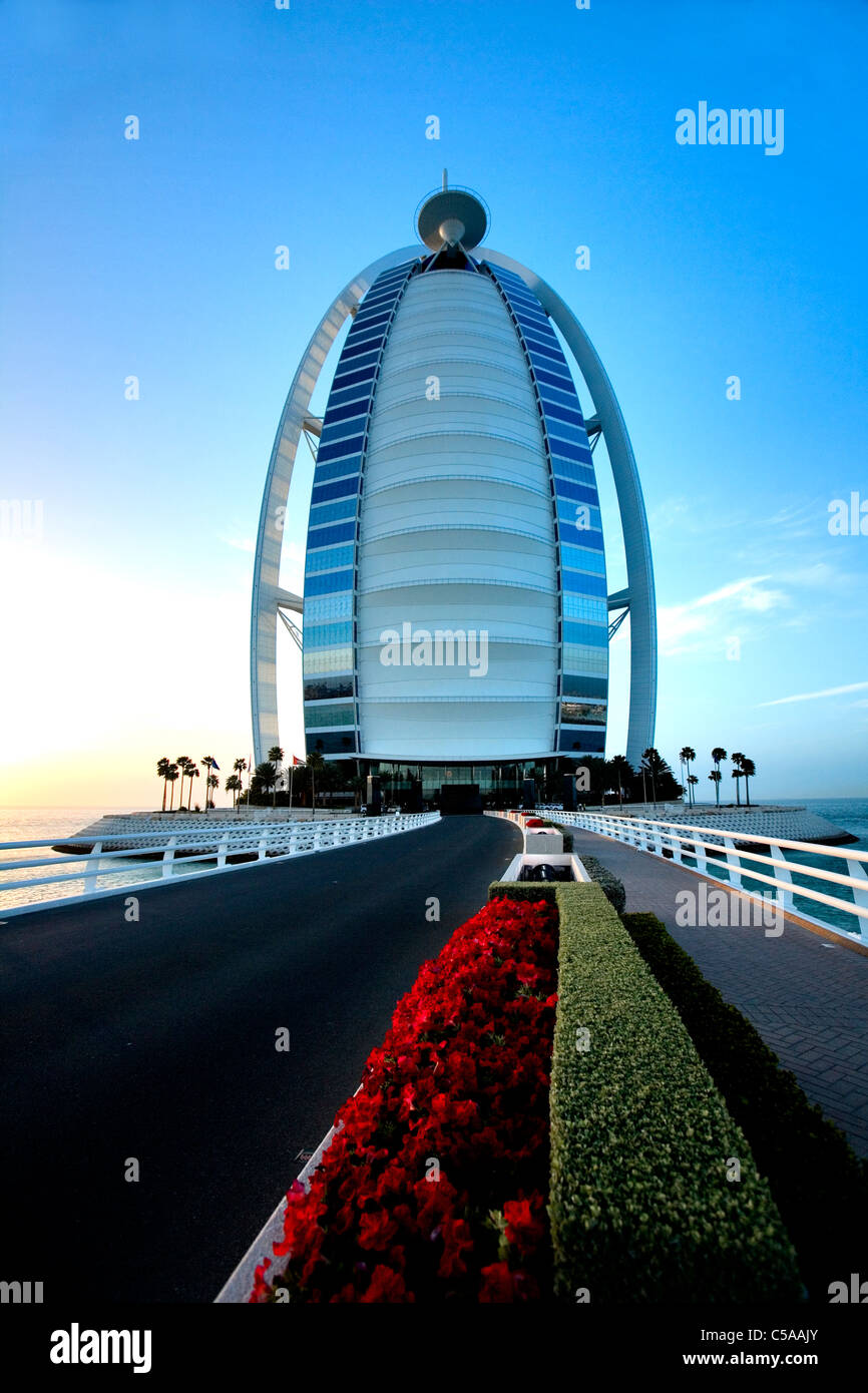Burj Al Arab Hotel, exterior, evening, Dubai, UAE Stock Photo - Alamy