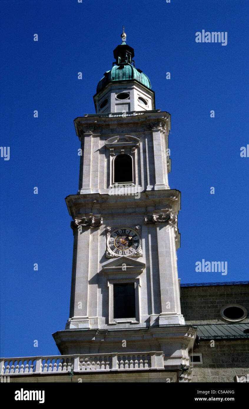 Salzburg Cathedral clock tower Stock Photo - Alamy