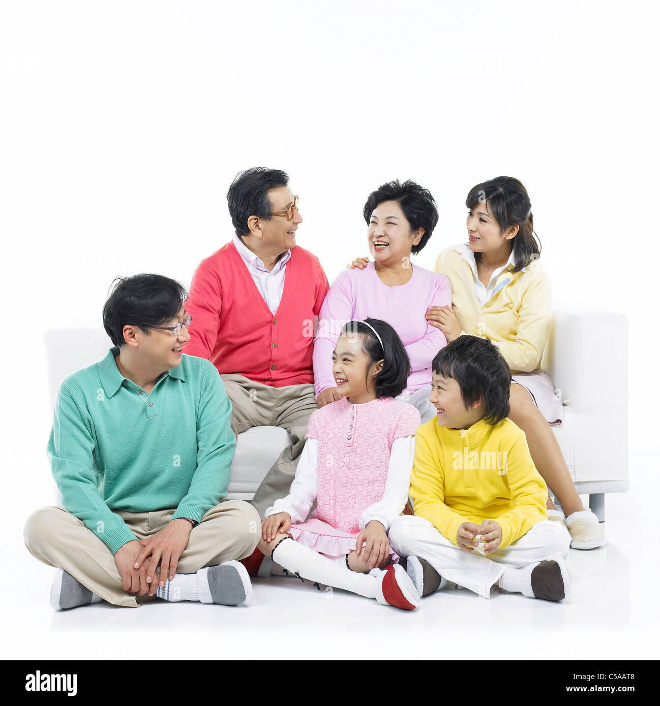 Grandmother and granddaughter smiling Cut Out Stock Images & Pictures ...