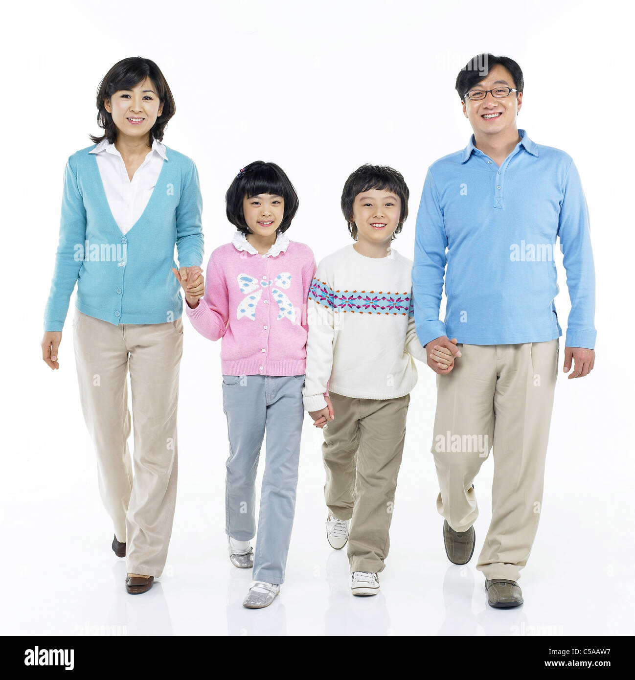 Portrait of parents with children Stock Photo - Alamy