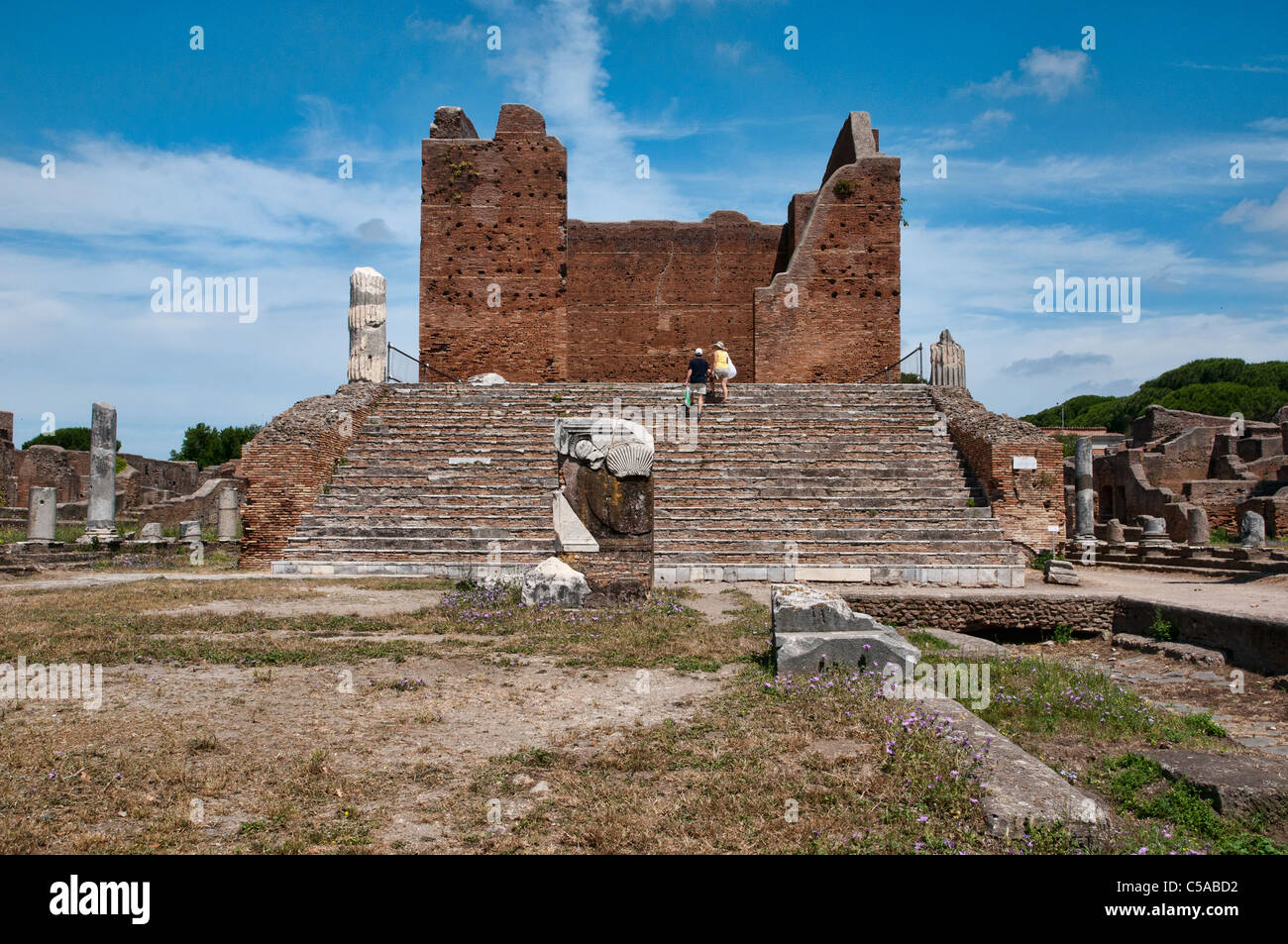 The ruins of the ancient roman port of Ostia, nearby Rome Stock Photo ...