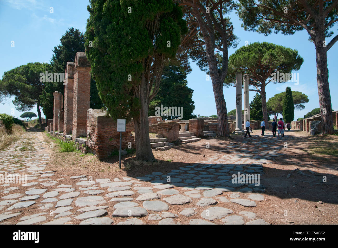 The ruins of the ancient roman port of Ostia, nearby Rome Stock Photo ...