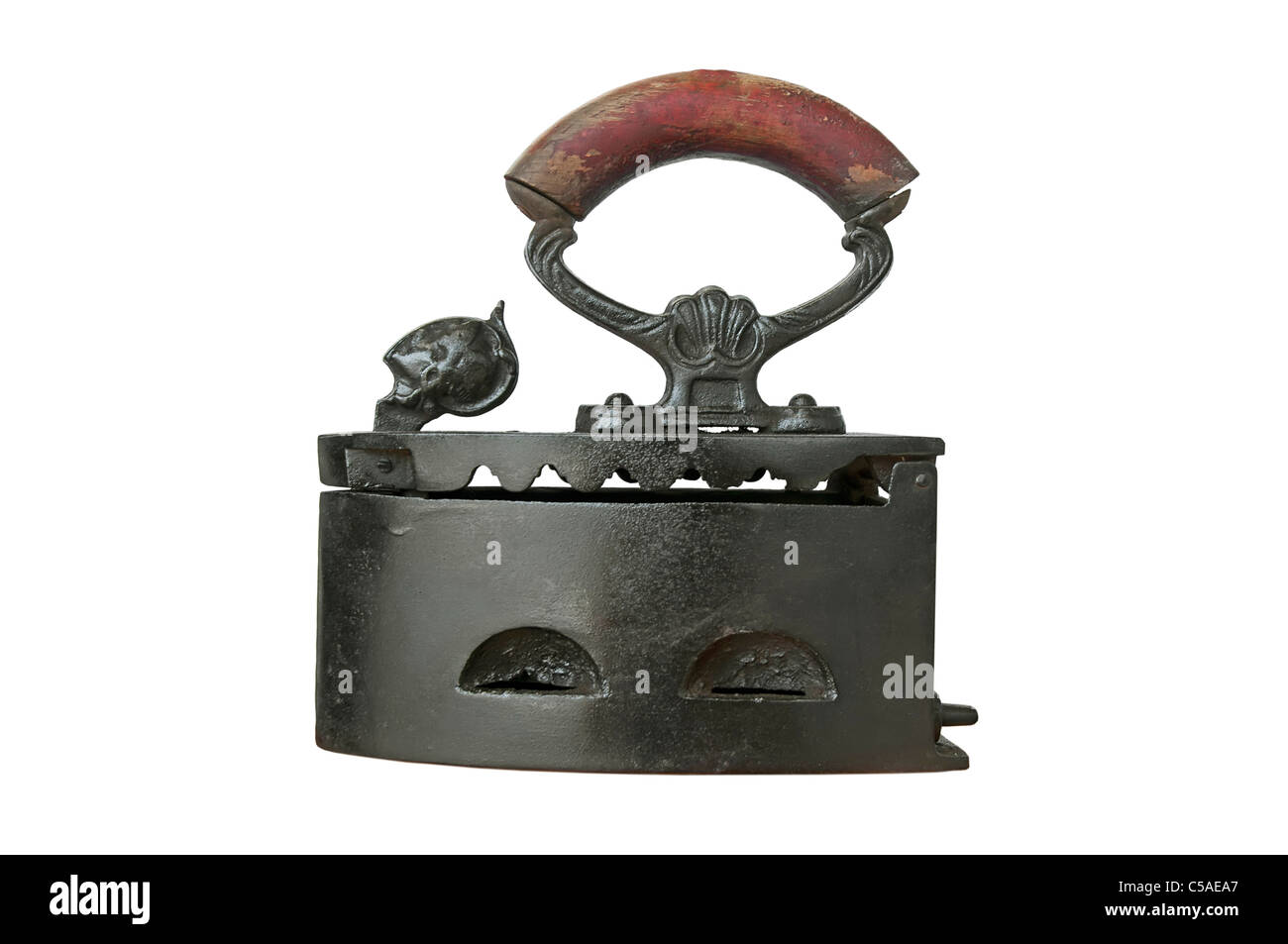 Old iron isolated on white background Stock Photo - Alamy