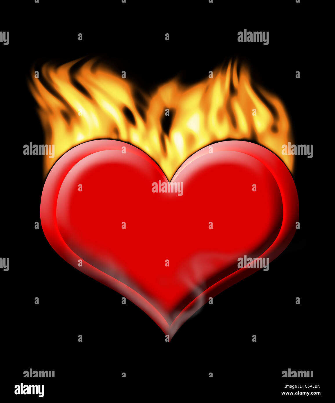 Flaming Heart Gif
