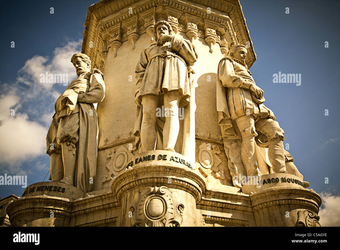 Epic Poets Statue in Praca de Camoes, Lisbon, Portugal Stock Photo - Alamy