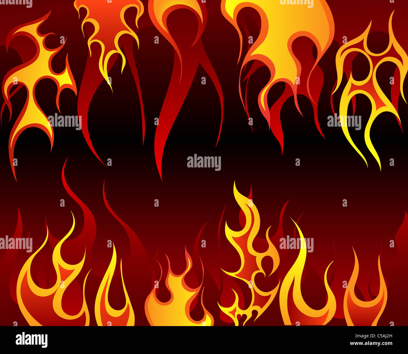 Inferno fire vector background for design use Stock Photo - Alamy