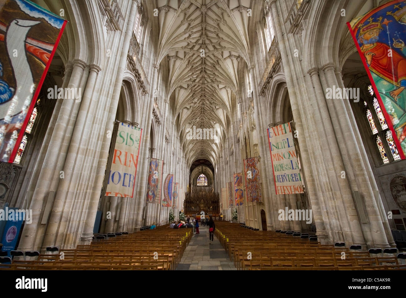 Winchester cathedral interior hi-res stock photography and images - Alamy