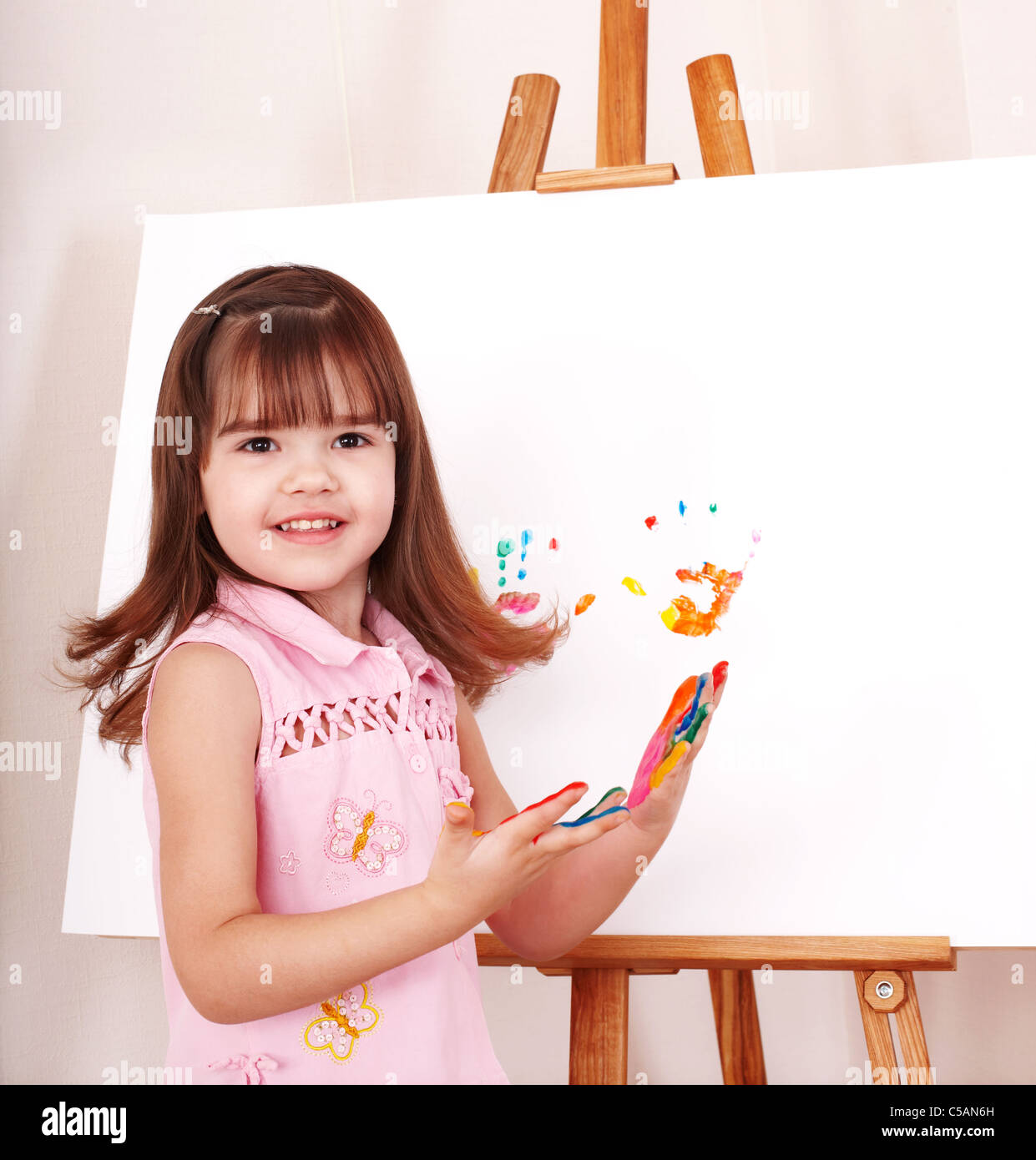 Making handprints hi-res stock photography and images - Alamy