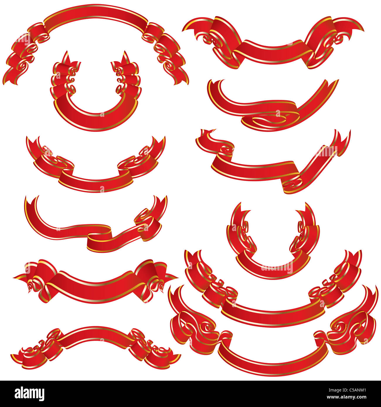 Set of different vector ribbons for design use Stock Photo - Alamy