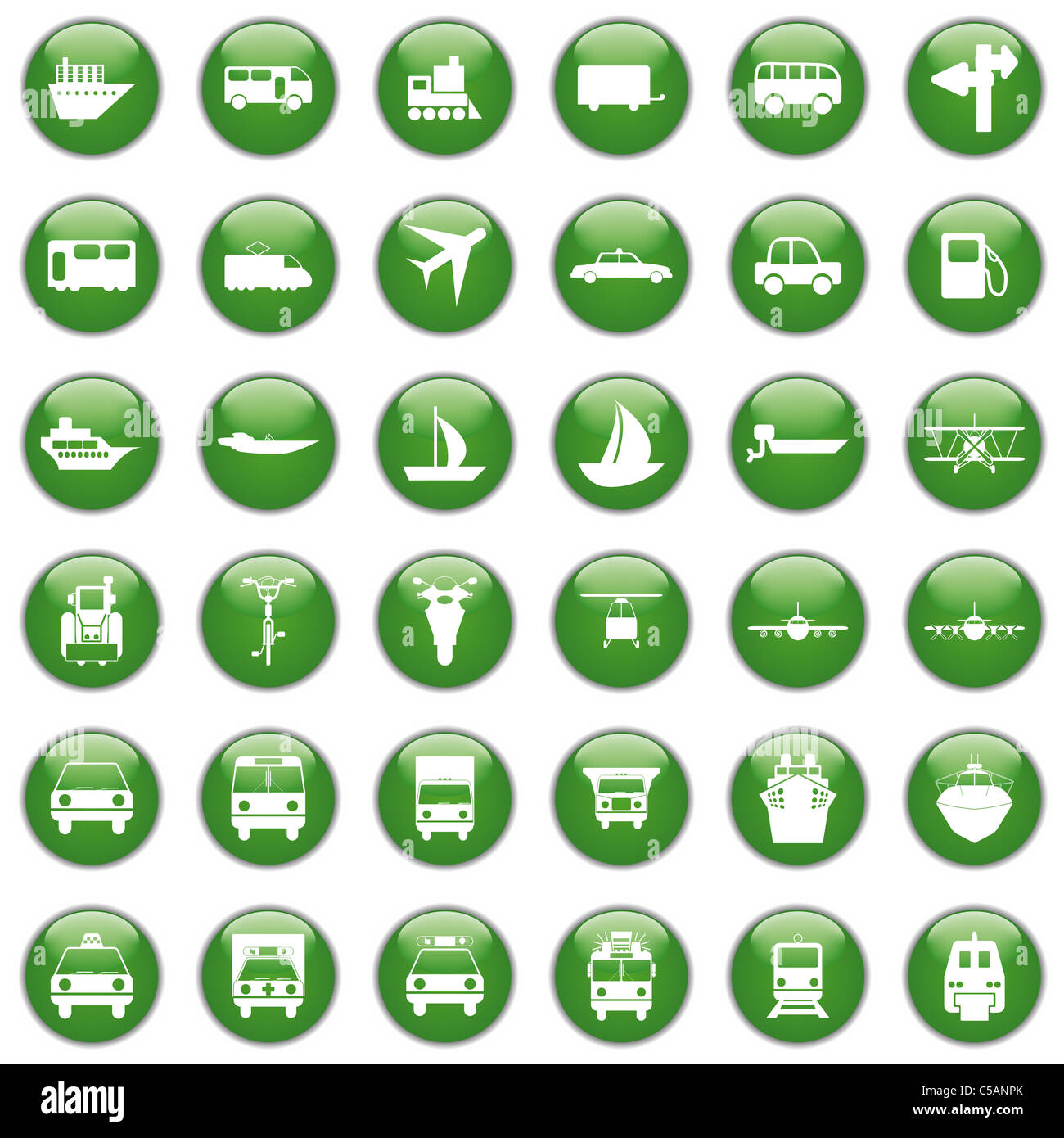 Transportation set of different vector web icons Stock Photo - Alamy