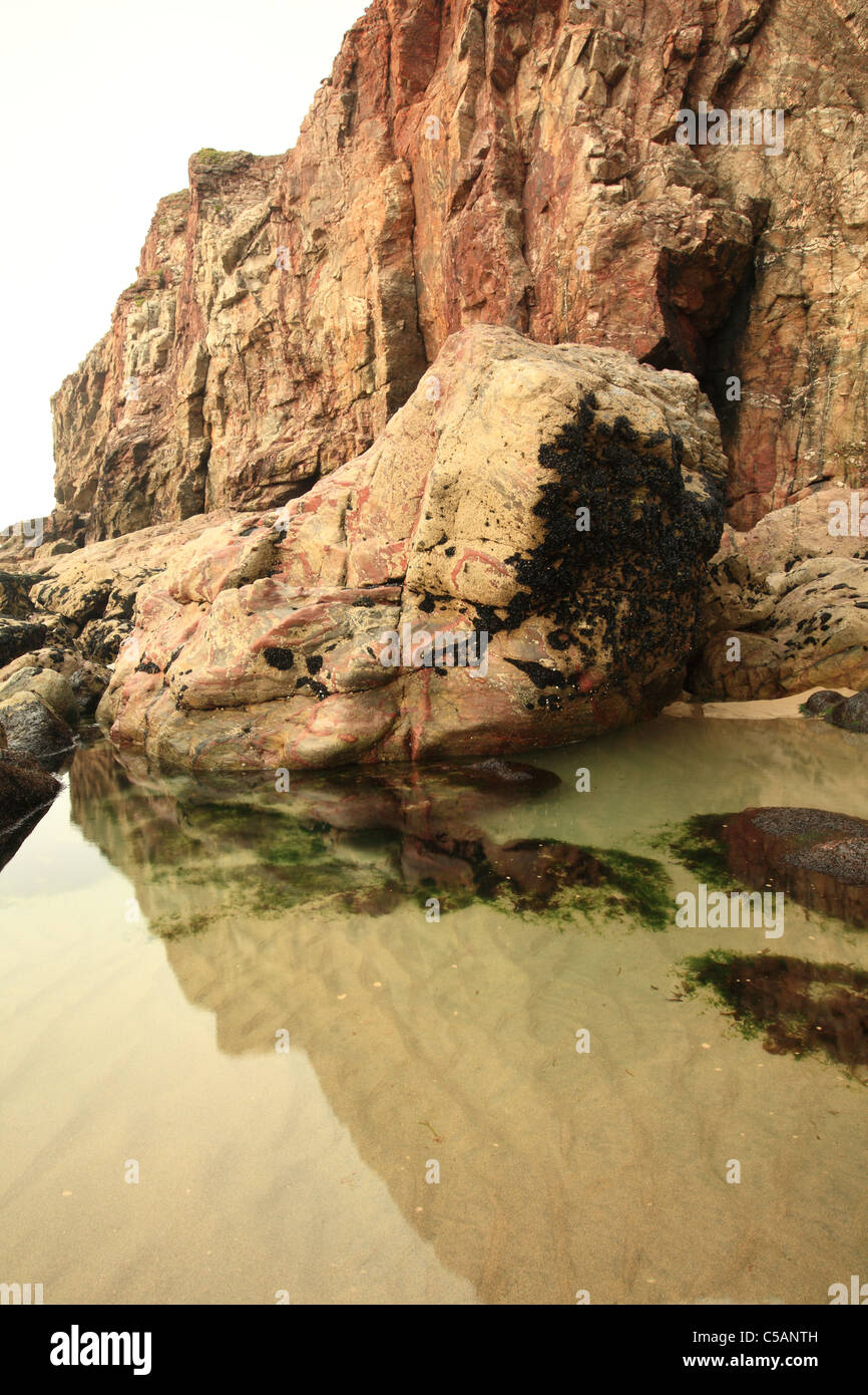 Rock pools at Chapel Porth, North Cornwall, England, UK Stock Photo - Alamy