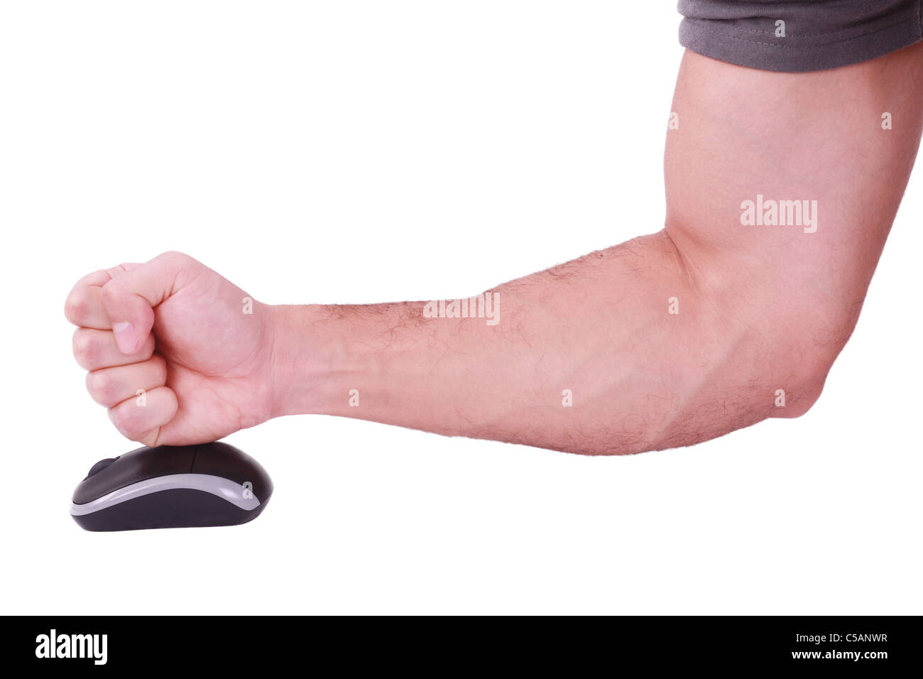 Angry Fist Hitting Mouse Stock Photo - Alamy