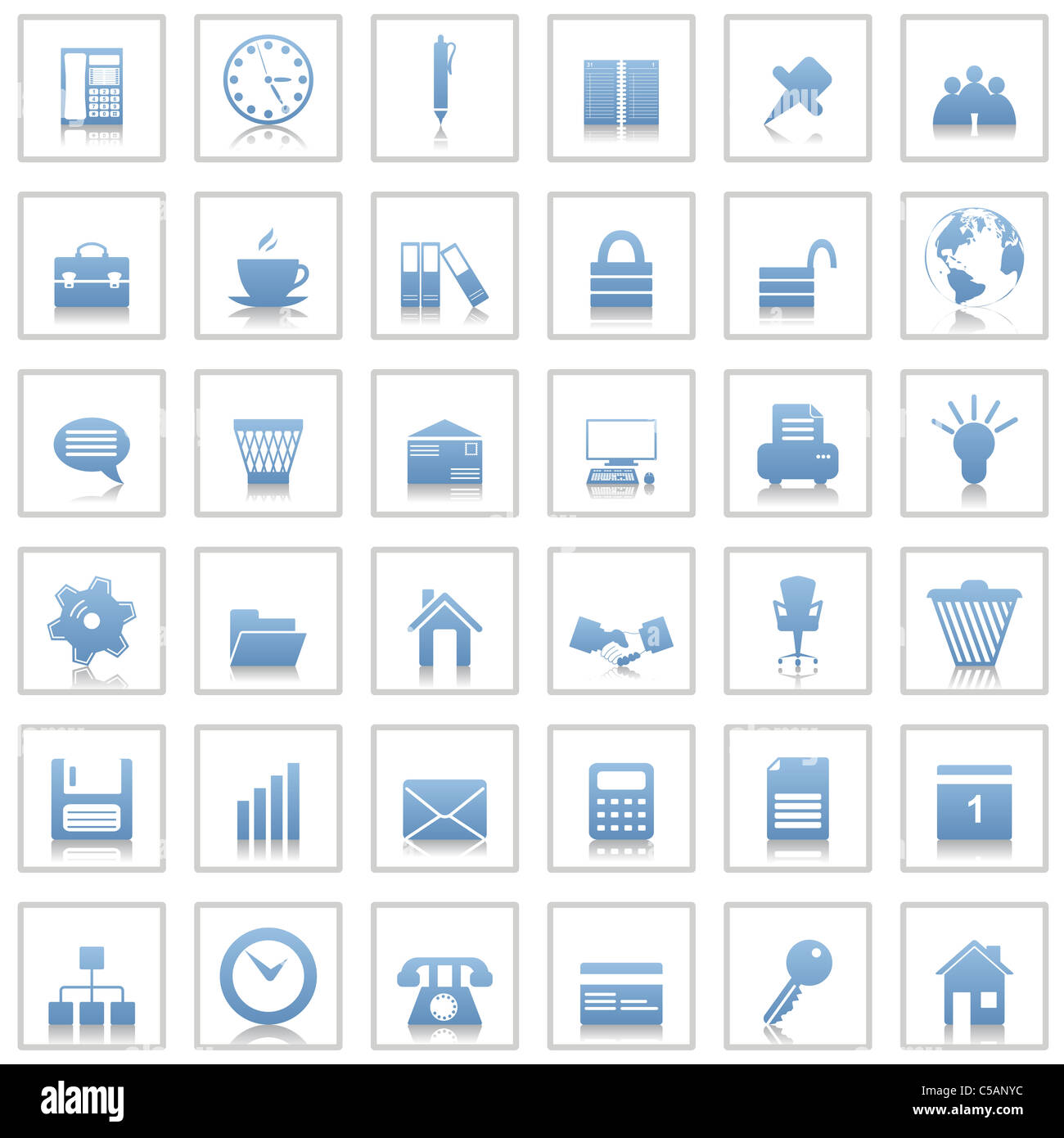 Business and office set of different vector web icons Stock Photo - Alamy