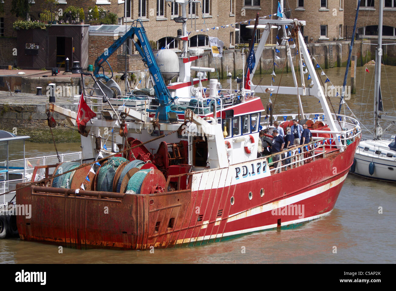 Jimmy Buchan, from the Trawlerman TV programme, on his fishing trawler ...