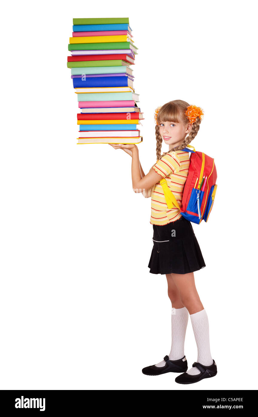Child reading open book on table Stock Photo - Alamy