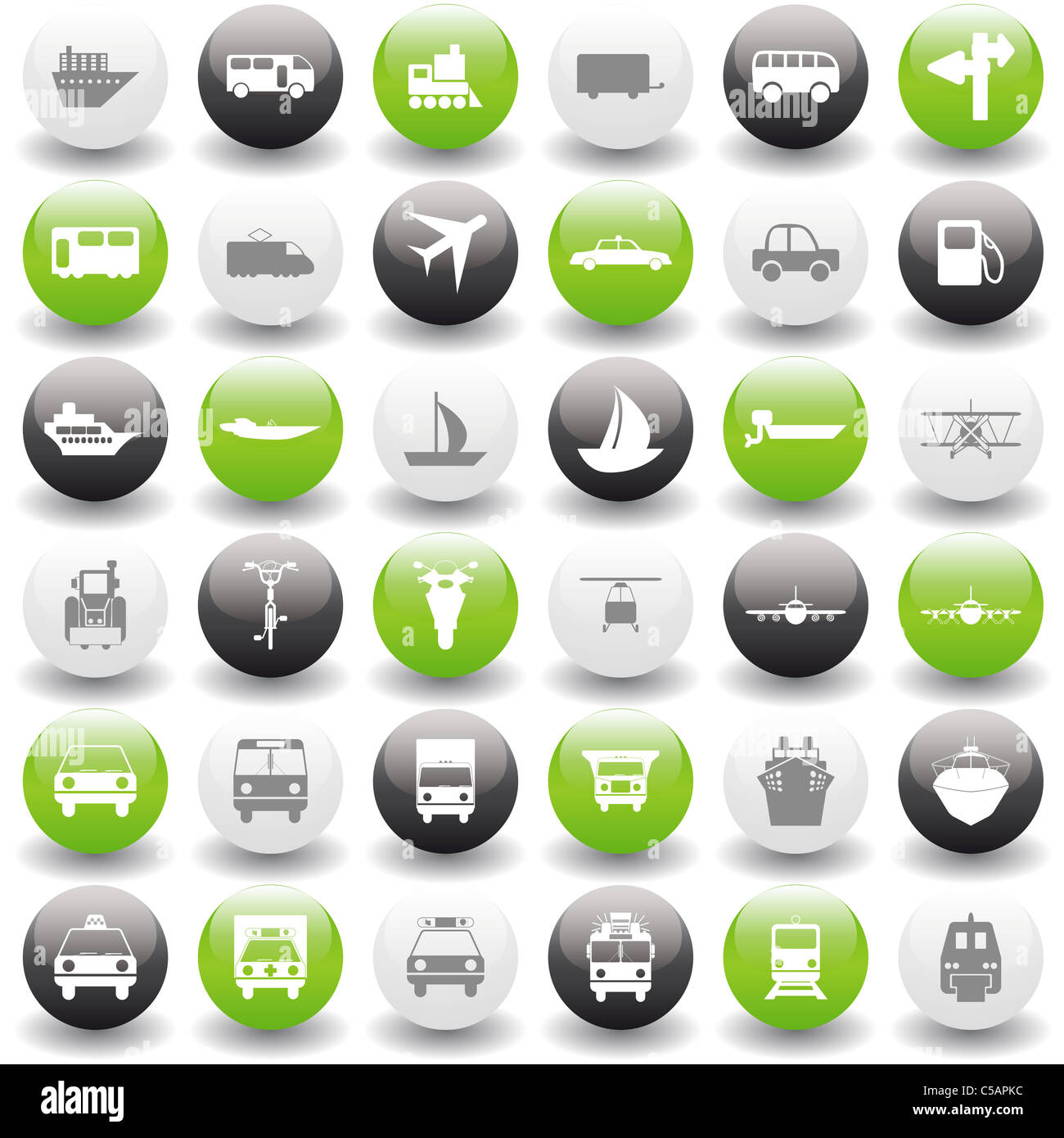 Transportation set of different vector web icons Stock Photo - Alamy