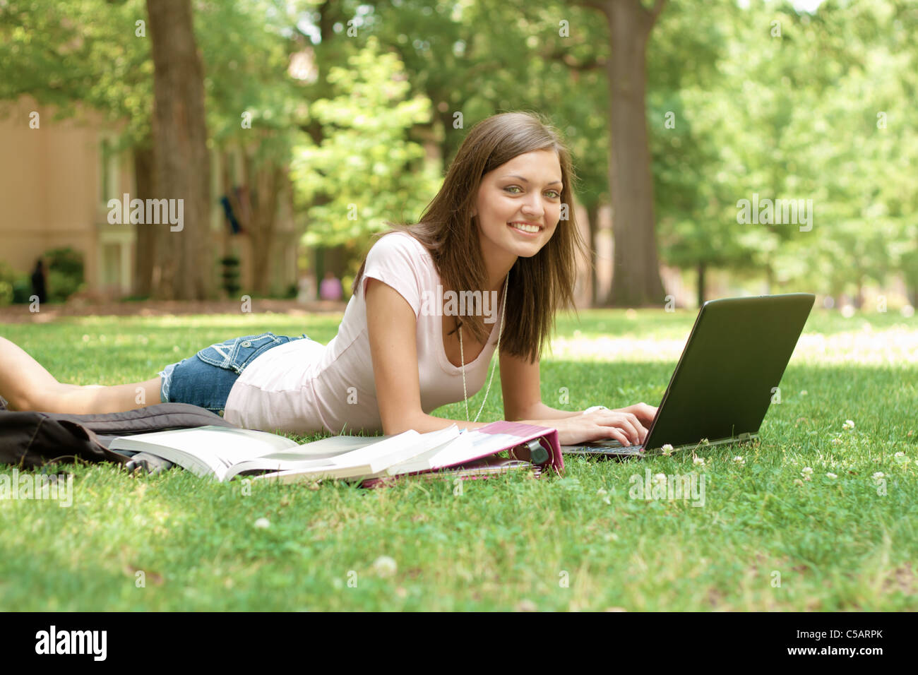 an attractive young student ready for class Stock Photo - Alamy